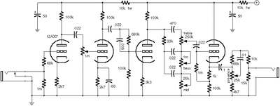 Prowess Amplifiers - Marshall - Schematics - Jcm 2000 - Channel A