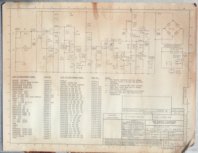 Prowess Amplifiers - Ampeg - Schematics - G 100 Schematic - 1977 ...